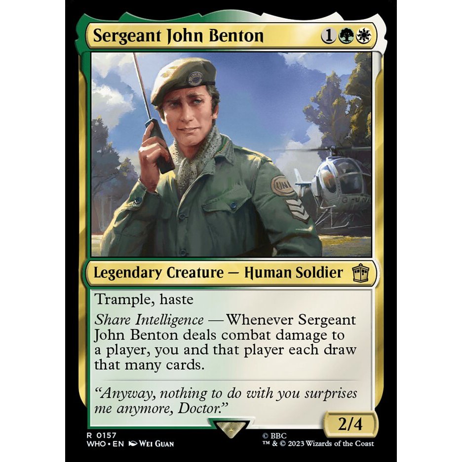 MTG Singles: Sergeant John Benton NM Multi WHO Doctor Who | Shopee ...