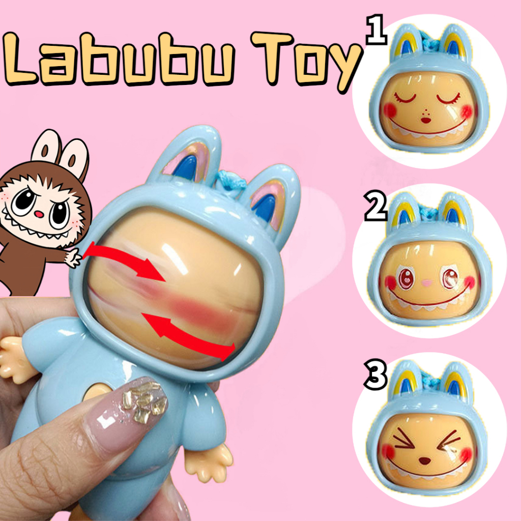Happily Babies Labubu Toys for Kids Cute Monster Labubu Changing Face 3 ...