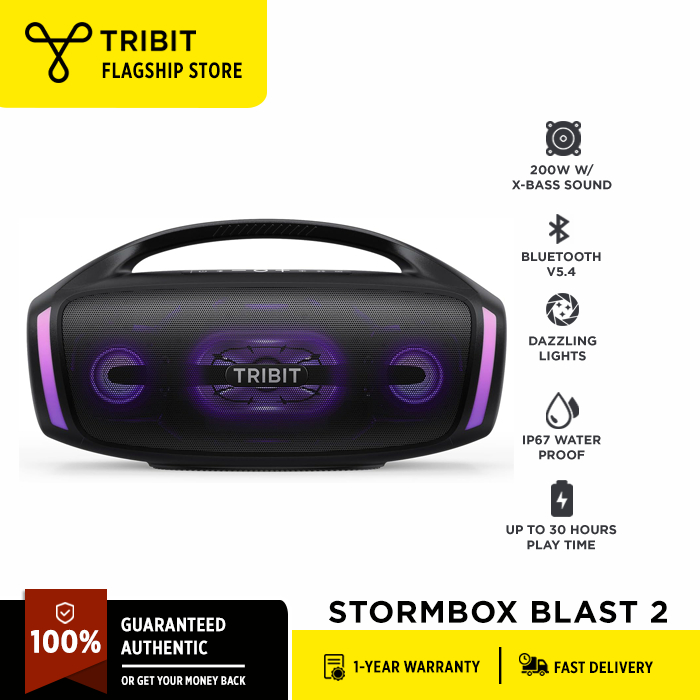 Tribit StormBox Blast 2, 200W Bluetooth Speaker Portable Wireless ...