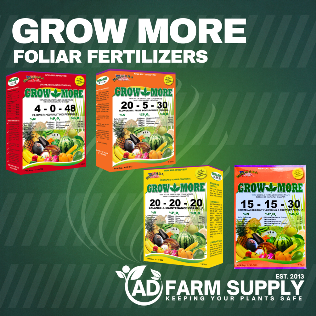 GROW MORE FOLIAR FERTILIZER FOR PLANTS AND CROPS - PREMIUM QUALITY ...