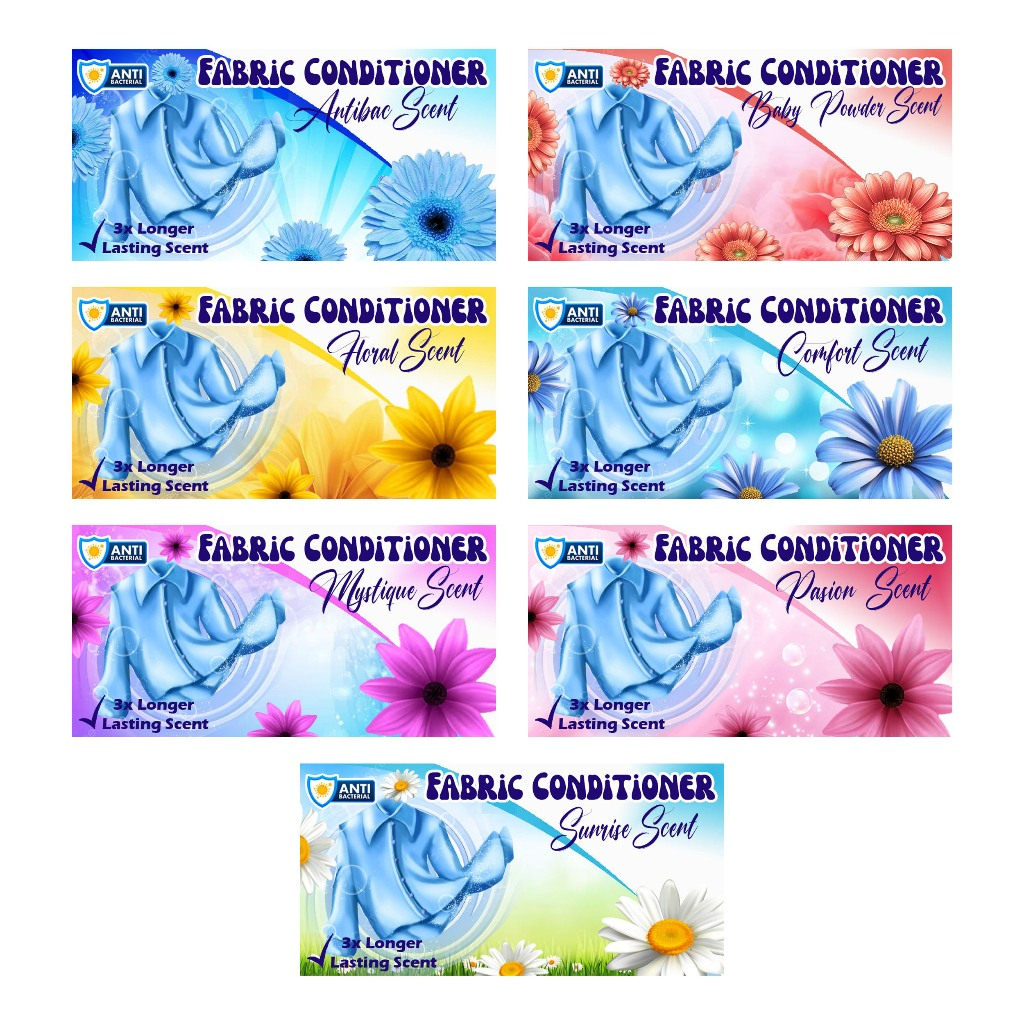 17PCS Generic Fabric Conditioner Labels Stickers | Shopee Philippines