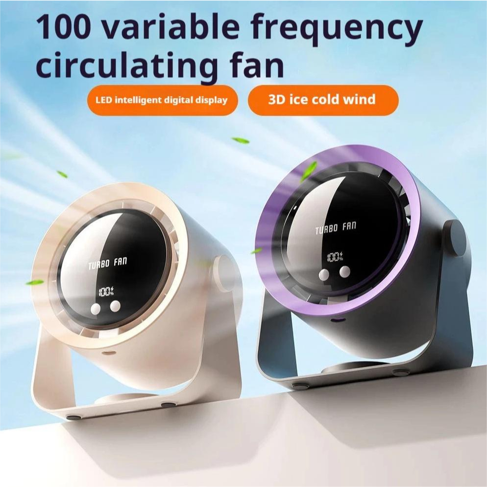 Turbo desktop fan High Speed Air Circulation Desk Fan Rechargeable ...