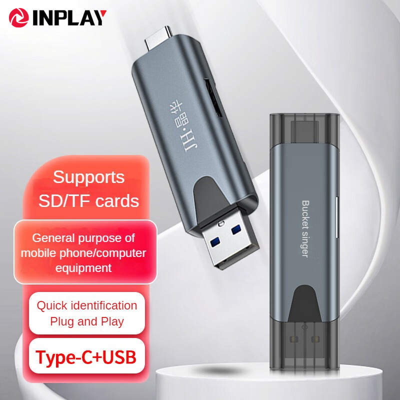 USB 2.0 Card Reader TF SD Micro Card Reader With Type-C OTG Converter ...