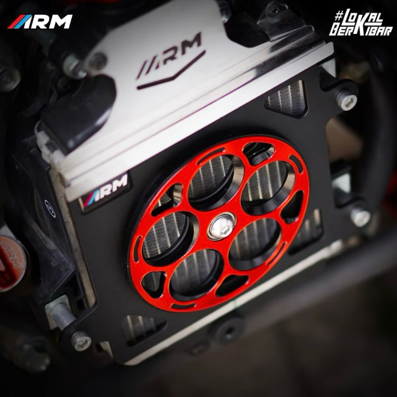 ARM 3D RADIATOR COVER Disco Type Spinner (For Honda Click 160, ADV 160 ...