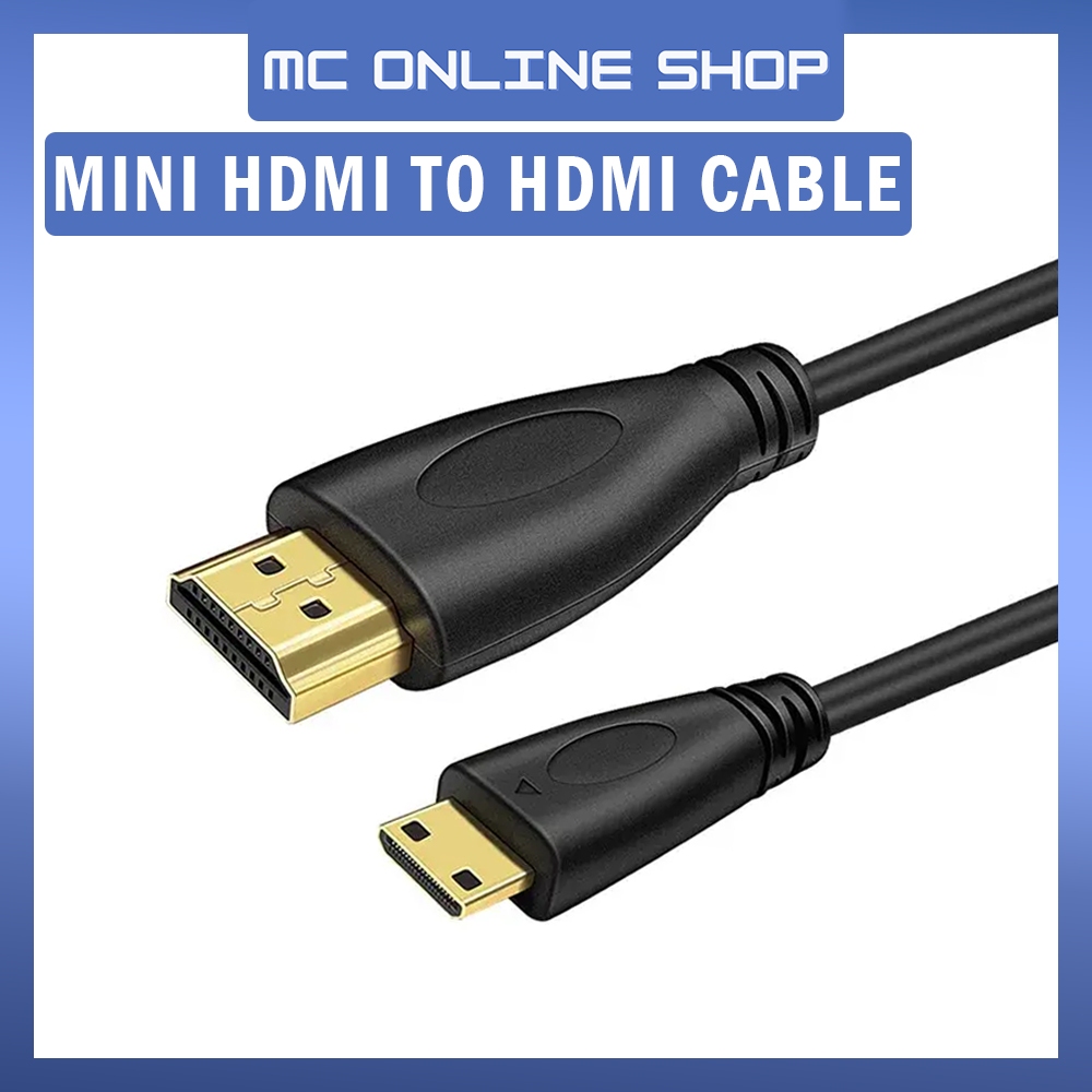 1.5m Mini HDMI to HDMI Cable Converter Adapter 1080p For PC Computer ...
