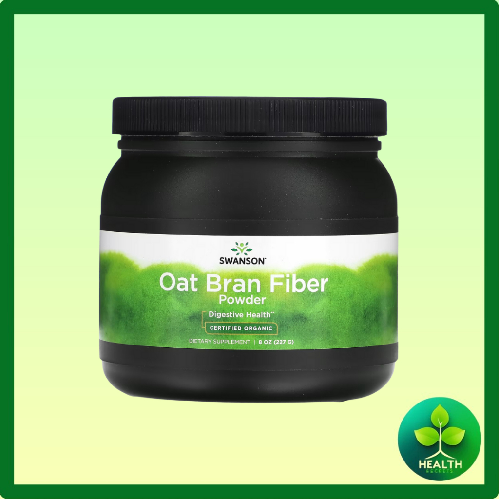 Swanson, Certified Organic Oat Bran Fiber Powder, 8 oz (227 g) | Shopee ...