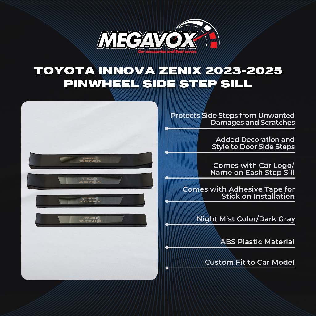 Toyota Innova Zenix 2023-2025 Pinwheel Side Step Sill | Shopee Philippines