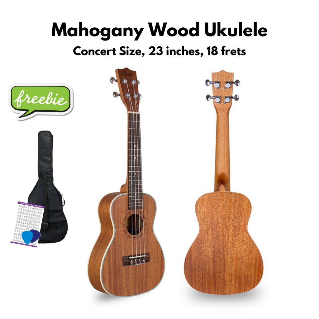 Jasmine Ukulele 23 inches Mahogany Wood (Concert Size) | Shopee Philippines