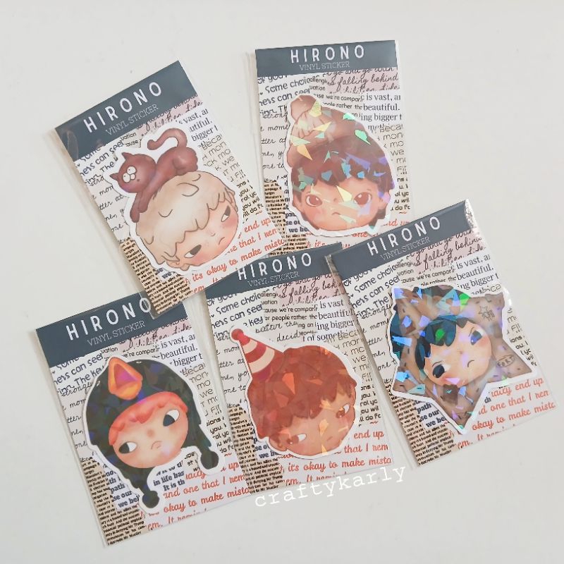 POPMART HIRONO INSPIRED VINYL STICKERS (sold per piece) | Shopee ...