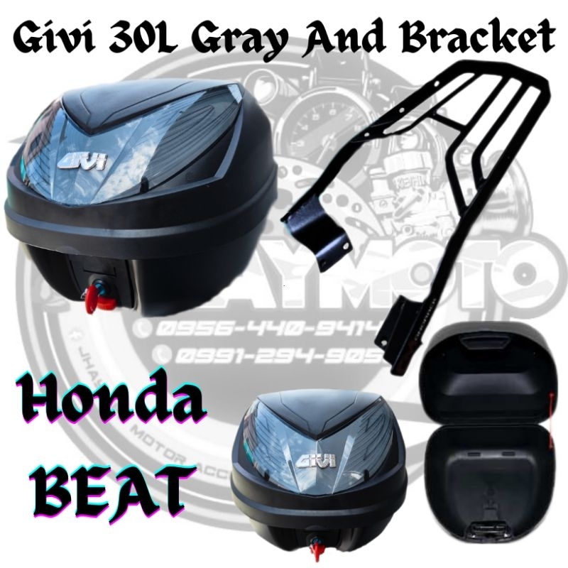 ( HONDA BEAT ) GIVI 30L TOPBOX AND CMONORACK BRACKET FOR HONDA BEAT ANY VERSION | Shopee Philippines