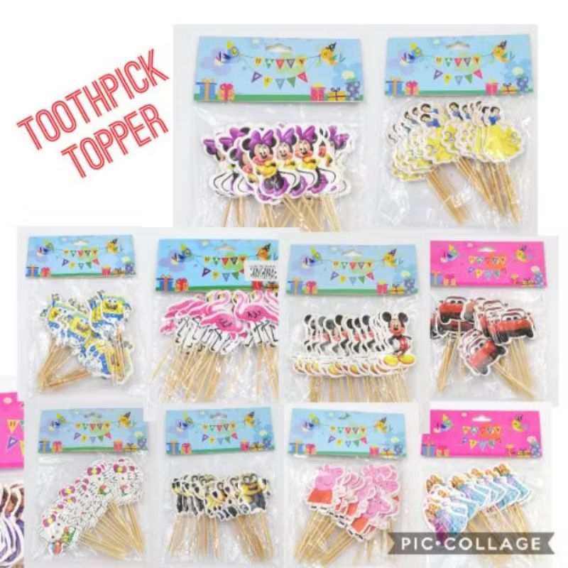 Cupcake Topper 20 pcs in 1 pack birthday celebrations kids boy girl ...