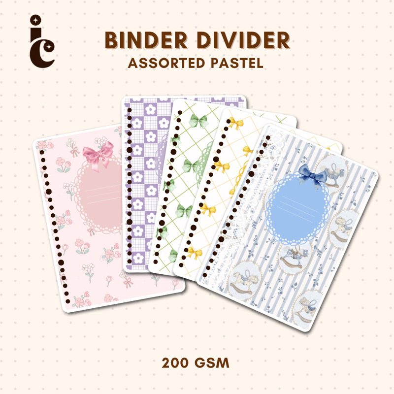 Assorted Pastel Binder Divider | Student Binder | Shopee Philippines