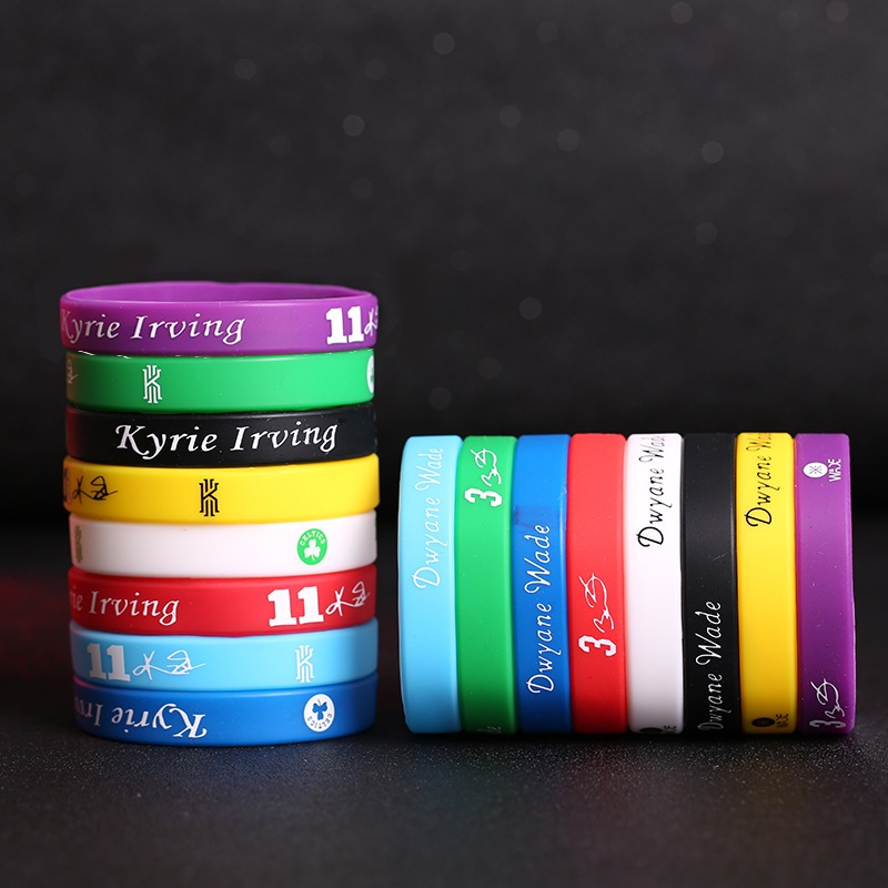 J sports(ONE) NBA Star Signed Silicone Bracelet Kobe James Curry Kyrie ...