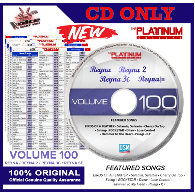 Platinum Reyna 1 , 2 & 3C,SE Volume 100 Updated CD | Shopee Philippines