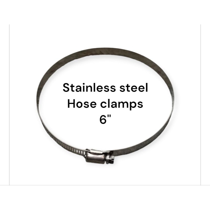Stainless steel hose clamp 6 inches sold per piece | Shopee Philippines