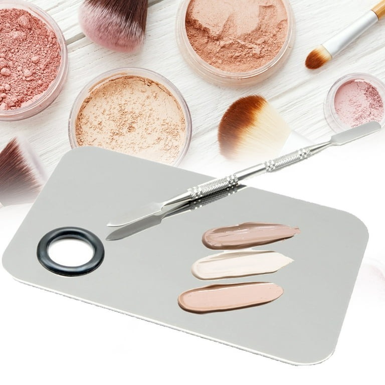 Stainless Steel Cosmetic Face Makeup Palette Spatula Foundation Mixing ...