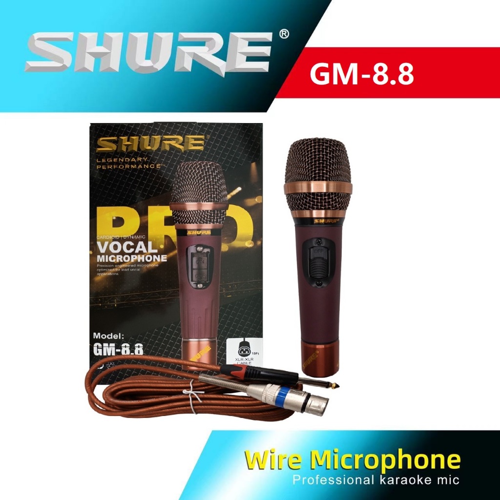 goodlight-plus SHORE GM-8.8 Dynamic Microphone Vocal Legendary Live Mic Cable Dynamic Microphone ...