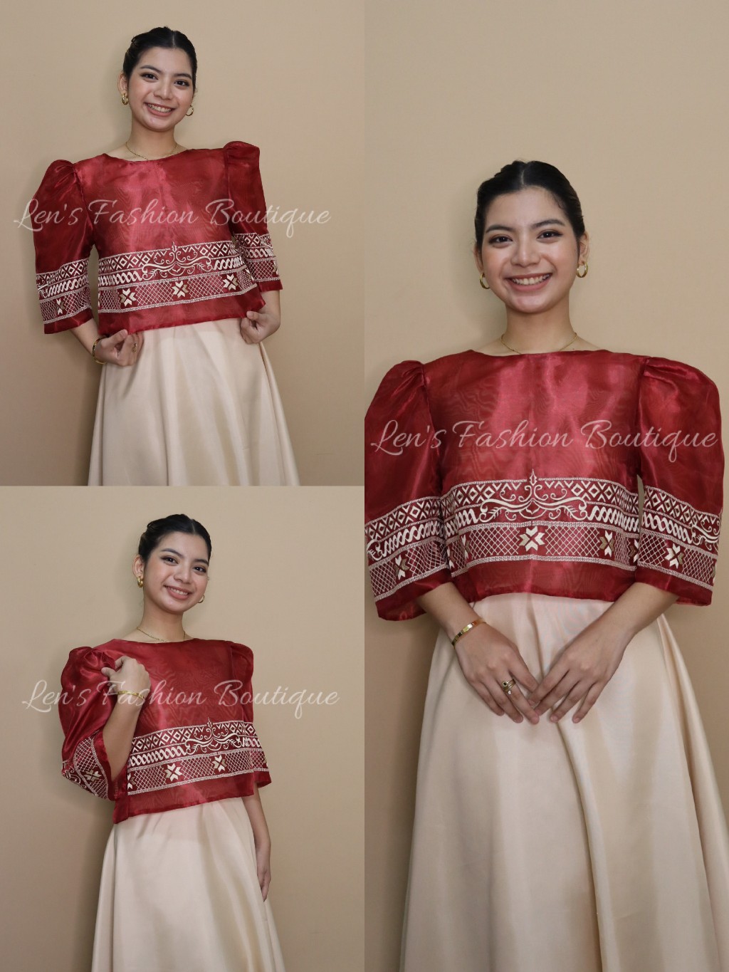 Modern Filipiniana - Jessa Kimona Top | Shopee Philippines