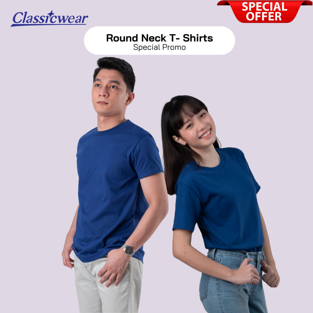 Classicwear Roundneck T-Shirt - Special Promo | Shopee Philippines