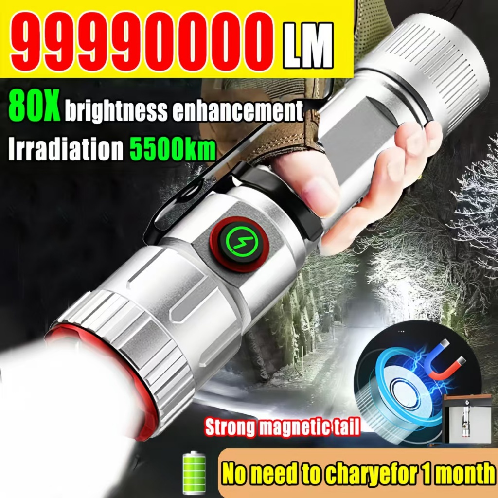 Irradiation5500km rechargeable flashlight rechargeabl waterproof heavy ...