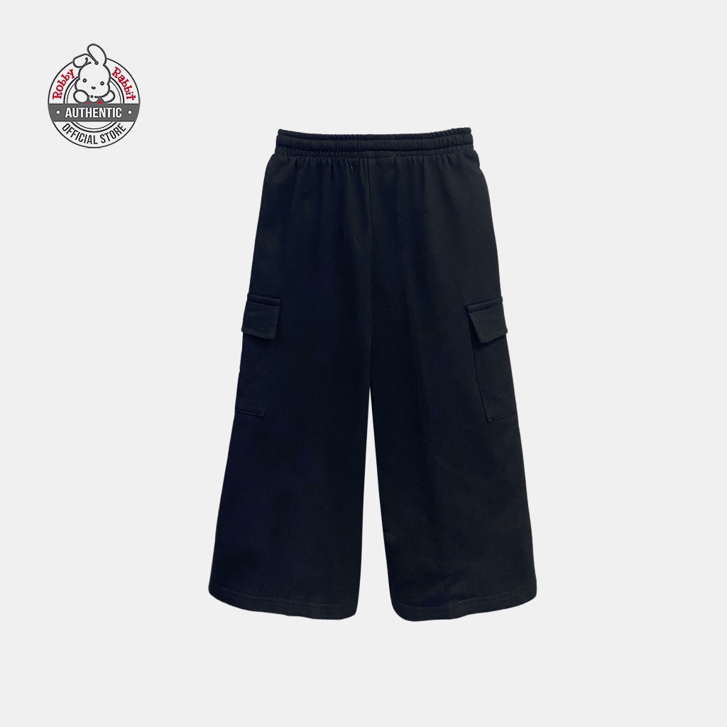 Robby Rabbit Girl Weekend Flair Wide Leg Cargo Pants (Black) | Shopee ...