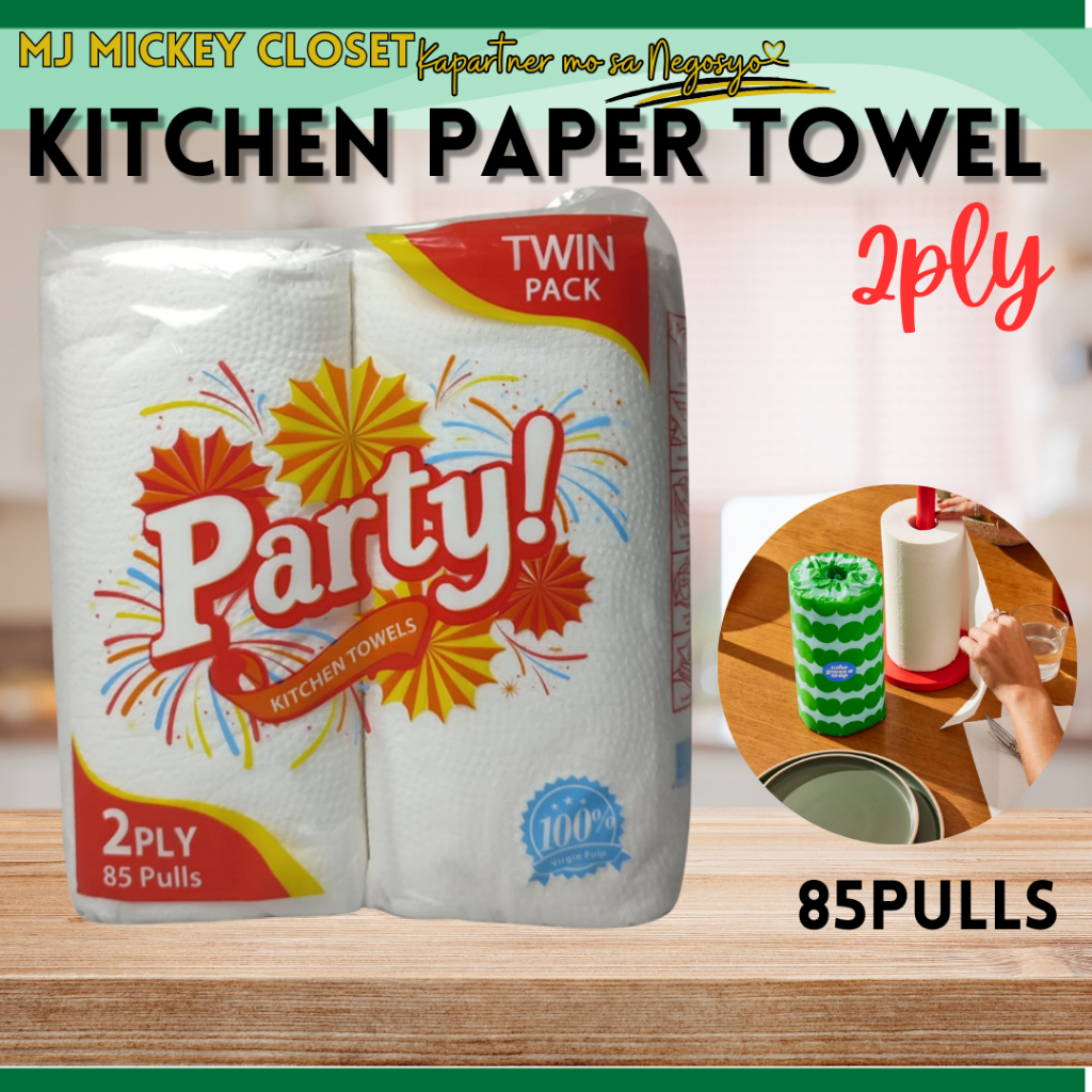 Party Kitchen Paper Towel 2Ply 85pulls Tissue Paper Towel | Shopee ...