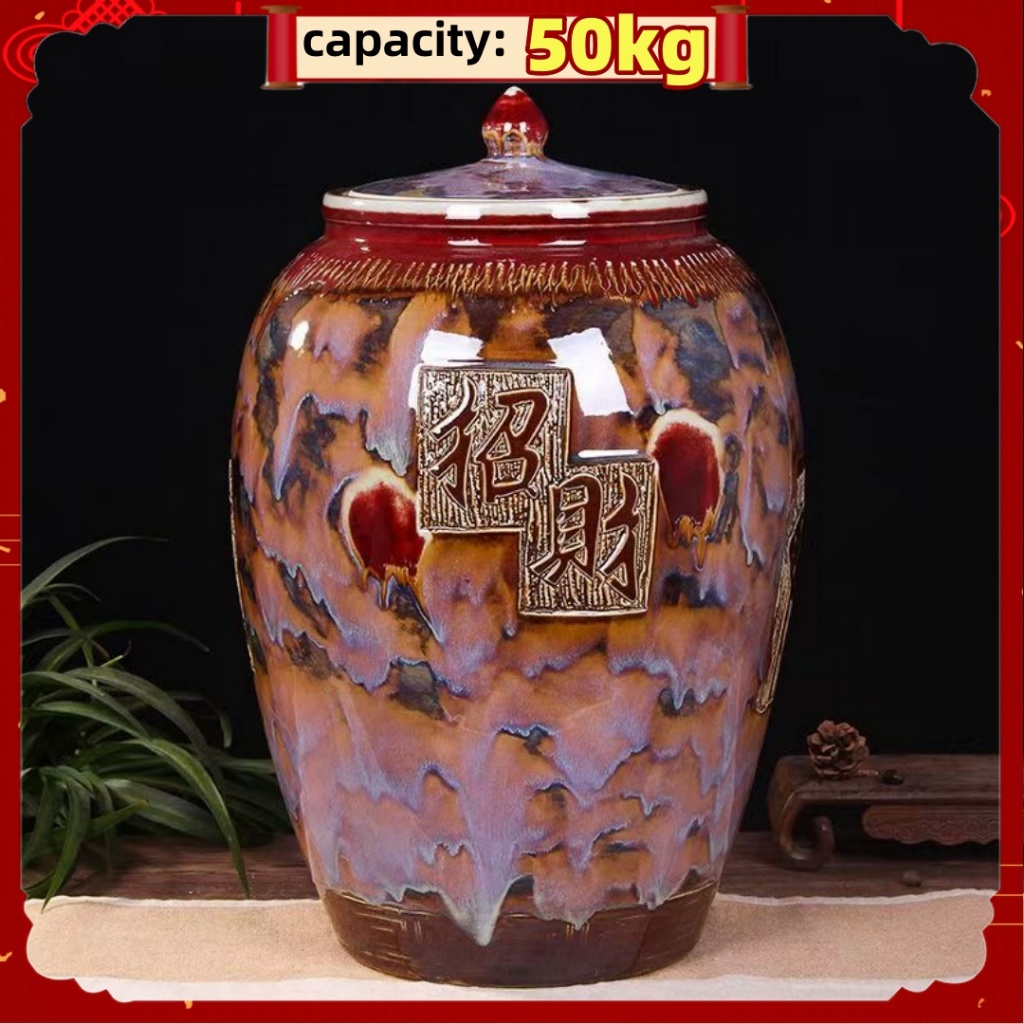 Rice storage container 50kg ceramic lagyanan ng bigas 50kilos rice ...