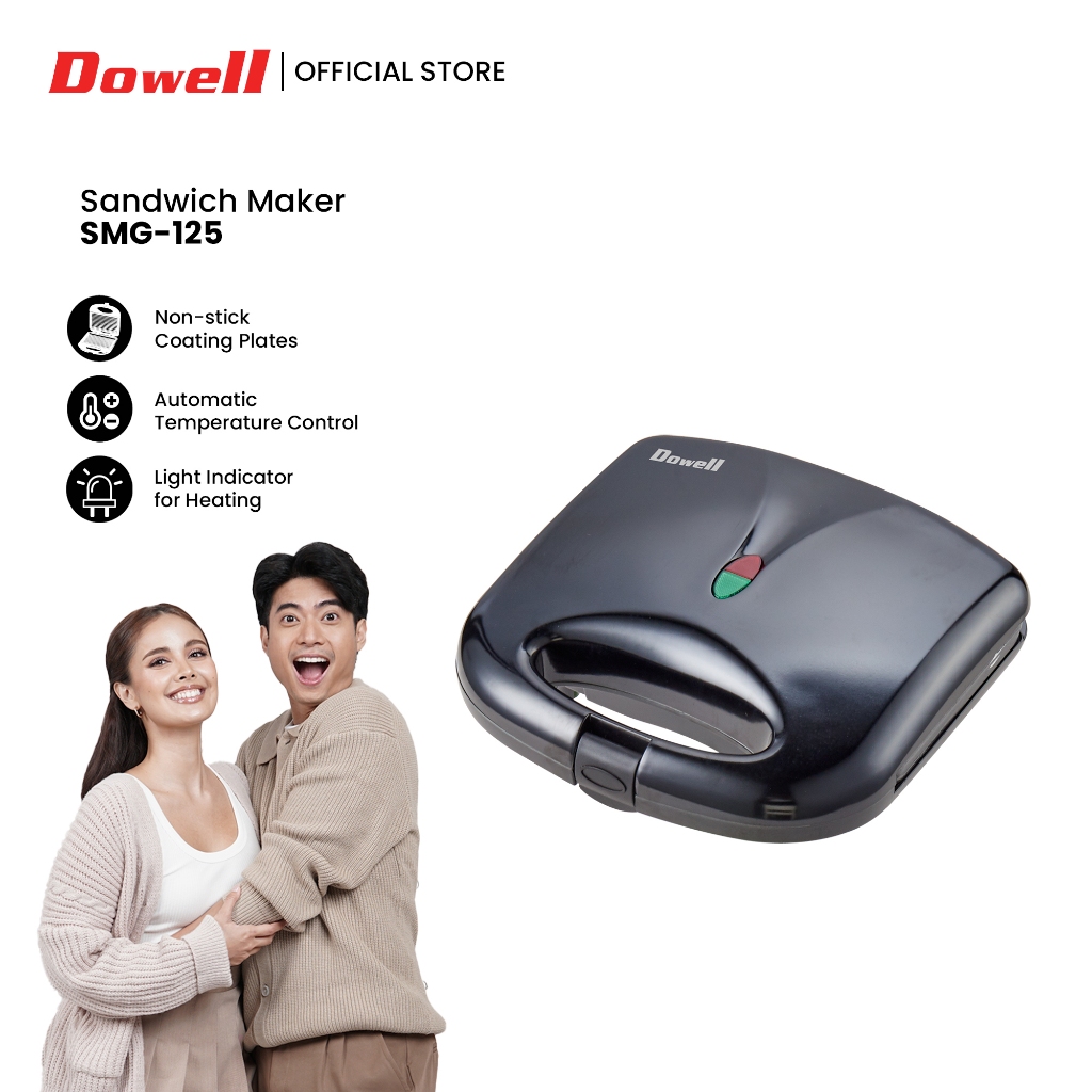 Dowell SMG-125 Non-Stick Sandwich Maker | Shopee Philippines