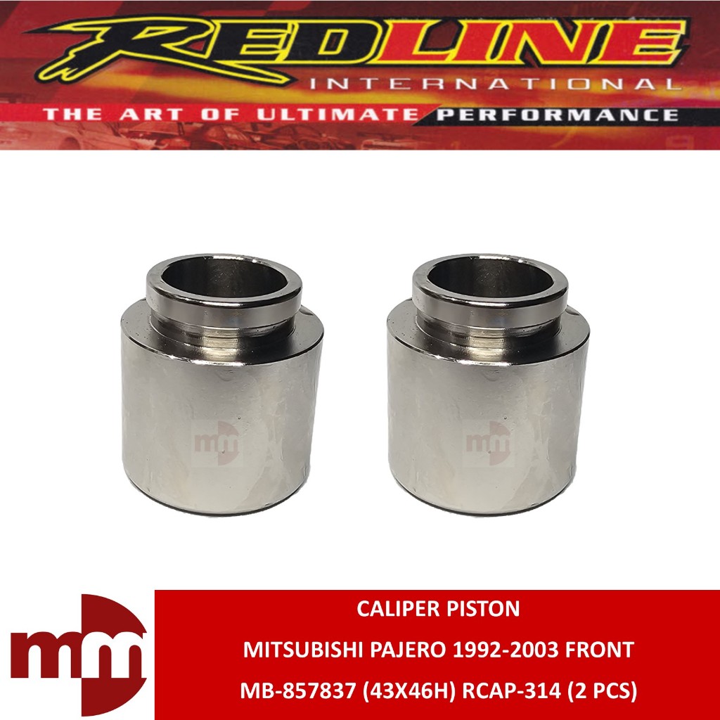 REDLINE CALIPER PISTON for MITSUBISHI PAJERO 1992-2003 FRONT RCAP-314 ...