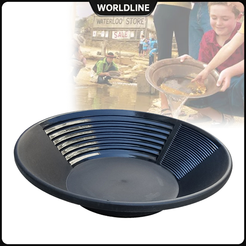 15inch Portable Gold Pan Basin Circular Gold Panning Plate Nugget ...