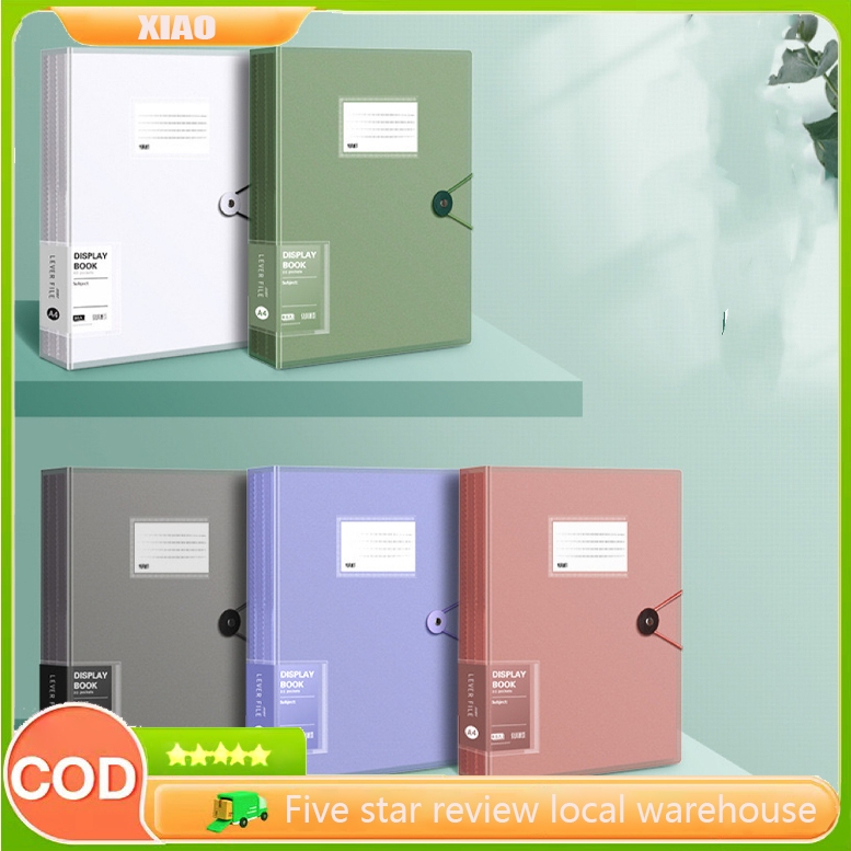 COD A4 folder transparent insert 80 pages A4 data book multi-layer file ...