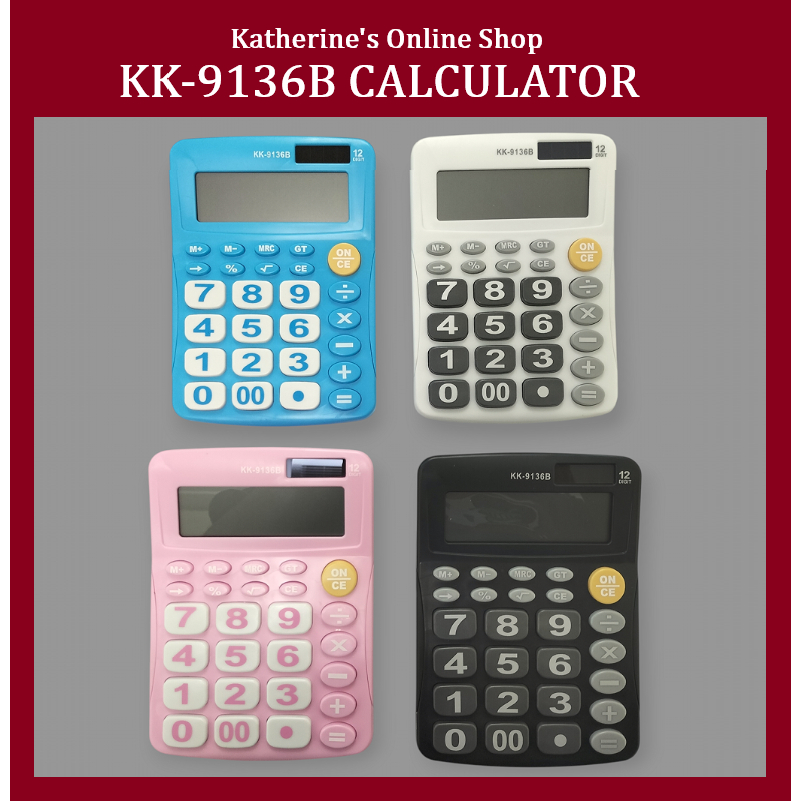 KK-9136B KENKO ELECTRONIC CALCULATOR 12digits WITH BATTERY (PUT 1 ...