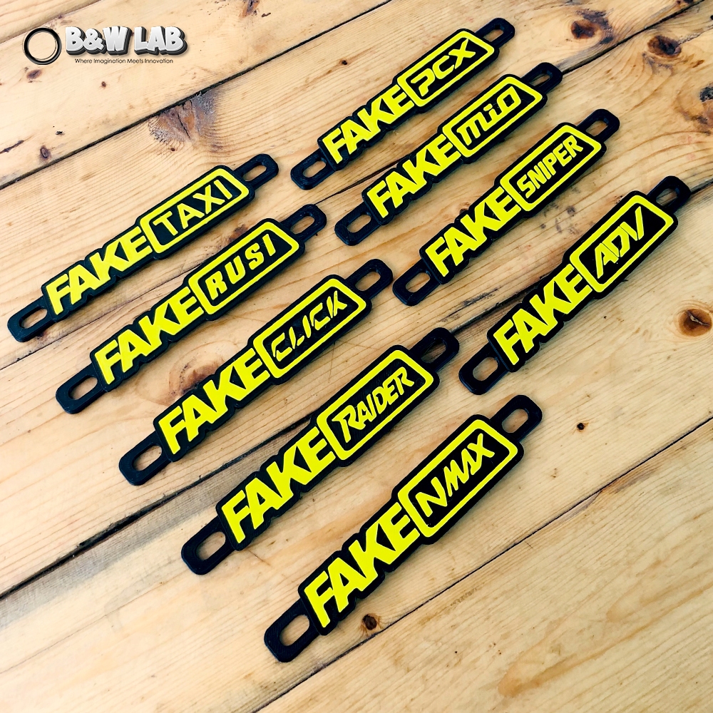 Fake Taxi inspired Motorcycle Plate Badge 3D Printed Premade and ...