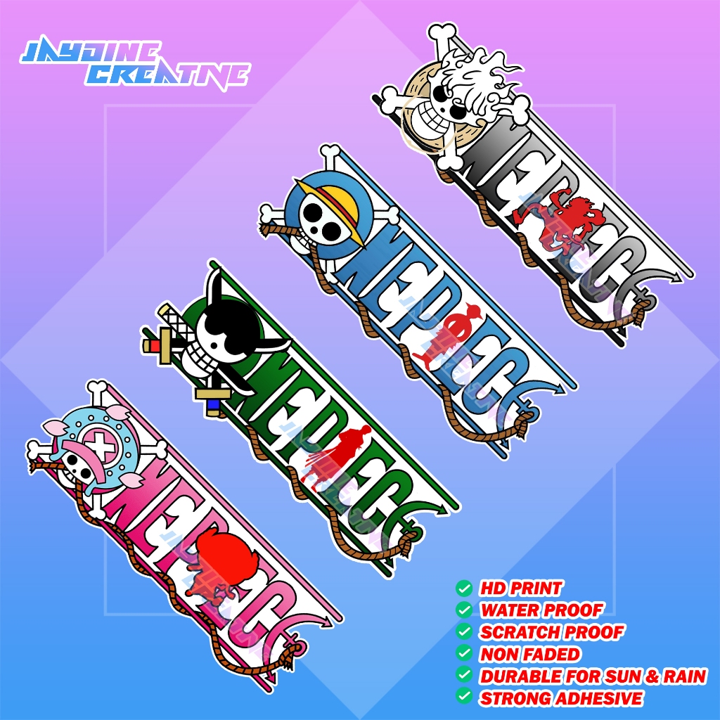 All One Piece Logo, Indoor Outdoor Vinyl Sticker, Waterproof & Non ...