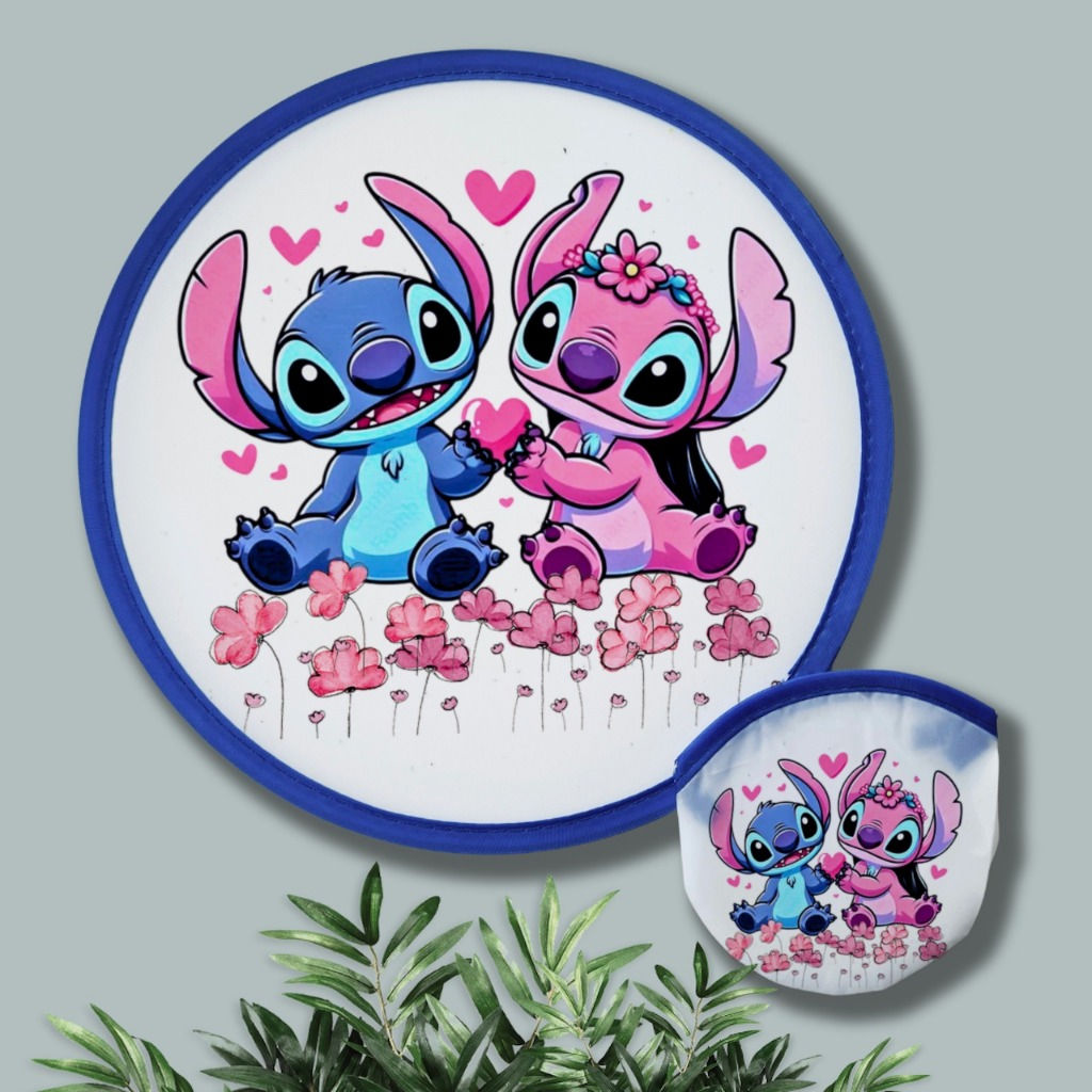 Stitch & Angela Theme Foldable Twist Hand Fan Tokens for Events Cooling ...