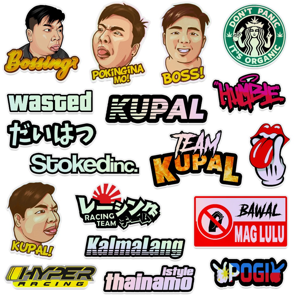 Hologram Stickers - Volume 18 Motorcycle Visor Laptop Decals Malupiton ...