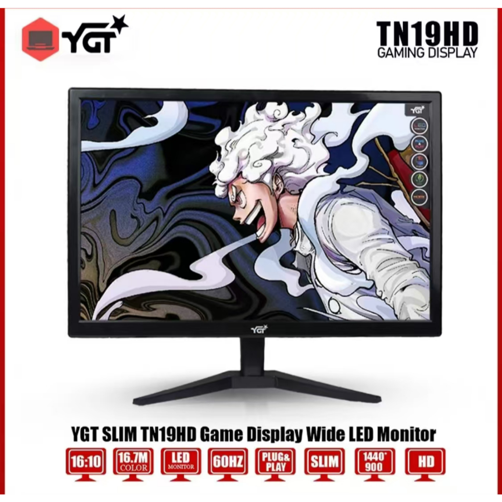 YGT SLIM TN19"HD,TN20"HD,TN21"FHD,TN23.8"FHD,TN24"FHD,TN27"FHD,Game ...