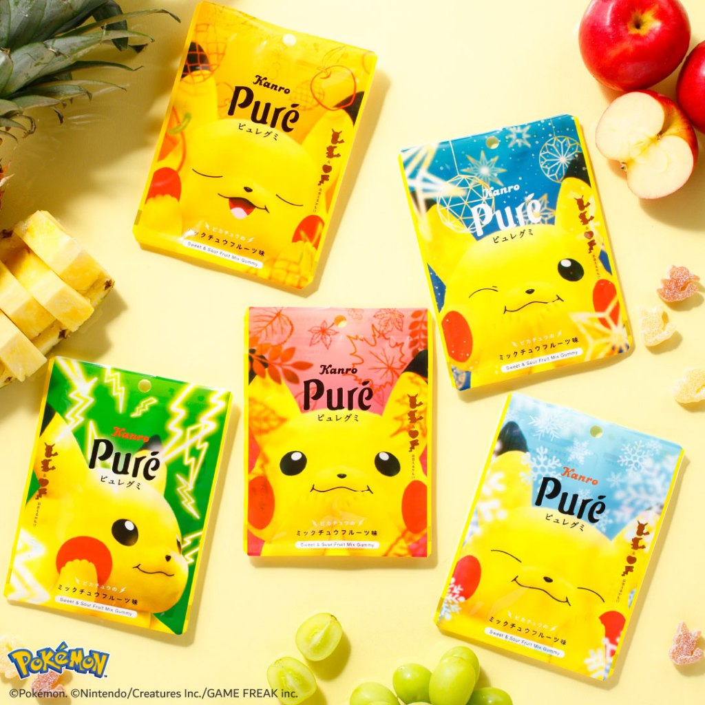 [New product] Kanro Pure Gummy Pokemon Package Pikachu's Mix-chu Fruit Flavor 52g | Shopee ...