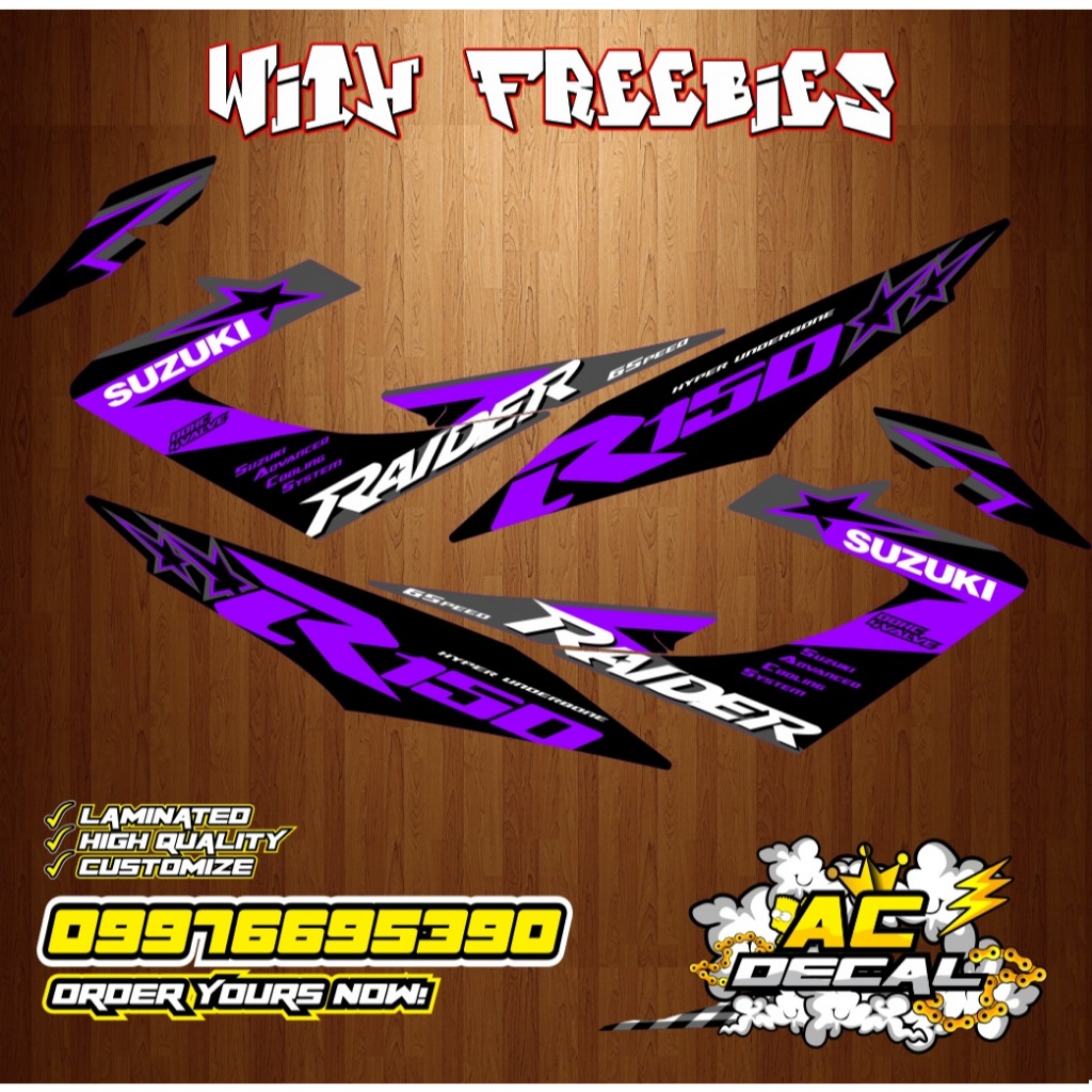 Suzuki Raider 150 Decal Star Edition PURPLE | Shopee Philippines