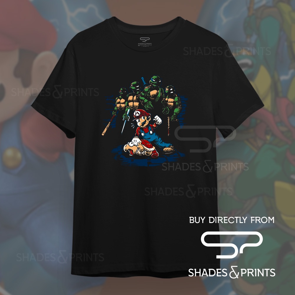 Super Mario Bros.VS. Teenage Mutant Ninja Turtles 2 Customized Shirt Streetwear Shades&Prints ...