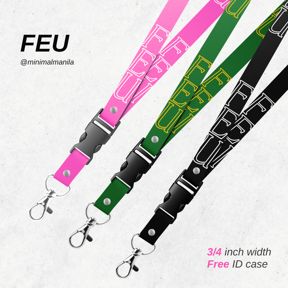FEU ID Lace Lanyard | Minimal Manila University Lanyards | Shopee ...