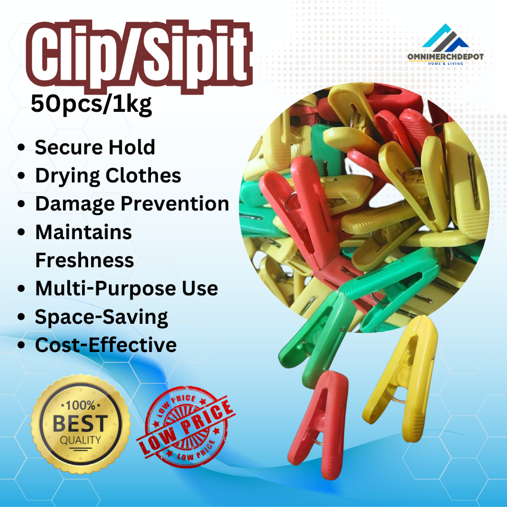 OmniMerchDepot Sipit Pegs Clothespin Clothes Pin 50pcs and 1kilo ...