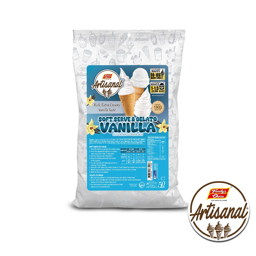 Artisanal Soft Serve & Gelato Vanilla Ice Cream Powder Mix 1Kg | Shopee ...