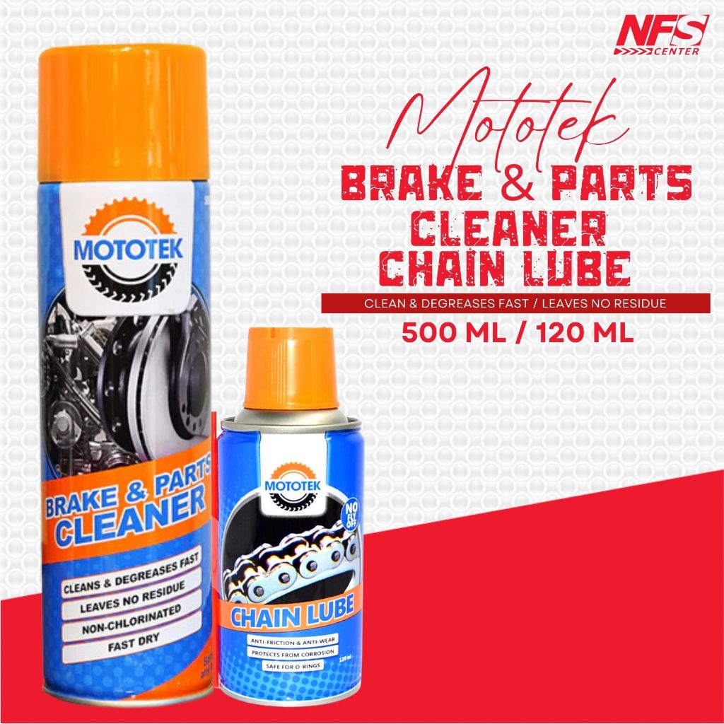 Mototek Brake & Parts Cleaner 500 ml & Mototek Chain Lube 120ml | Motor ...