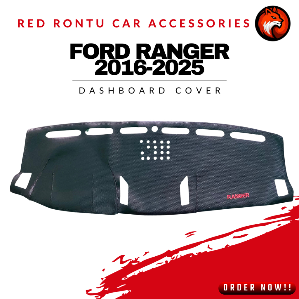 Ford ranger 2016-2025 Premium leather dashboard cover, interior car ...