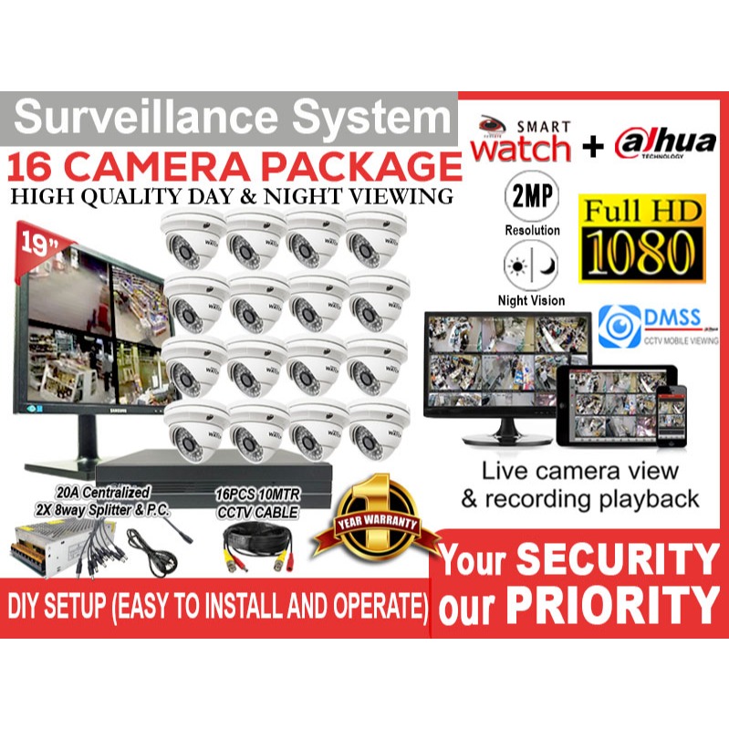 16 CAMERA Complete Package Enhance Your Security with DAHUA ...