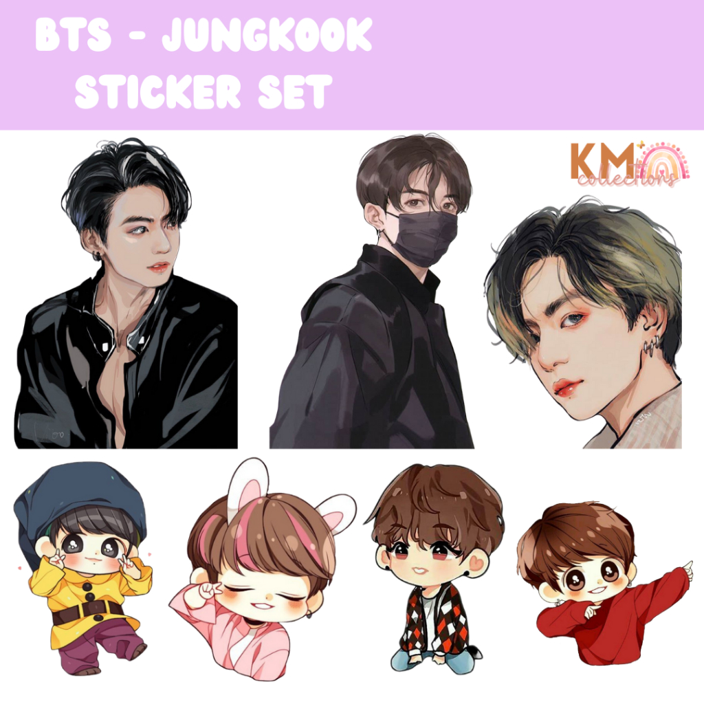 BTS Stickers - Laminated with Glossy Photo Top for Journals - Laptop ...