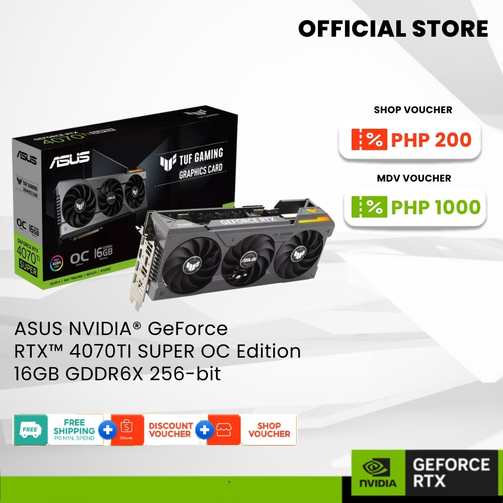 ASUS NVIDIA® GeForce RTX™ 4070TI TUF SUPER 16GB GDDR6X OC Edition 256 ...