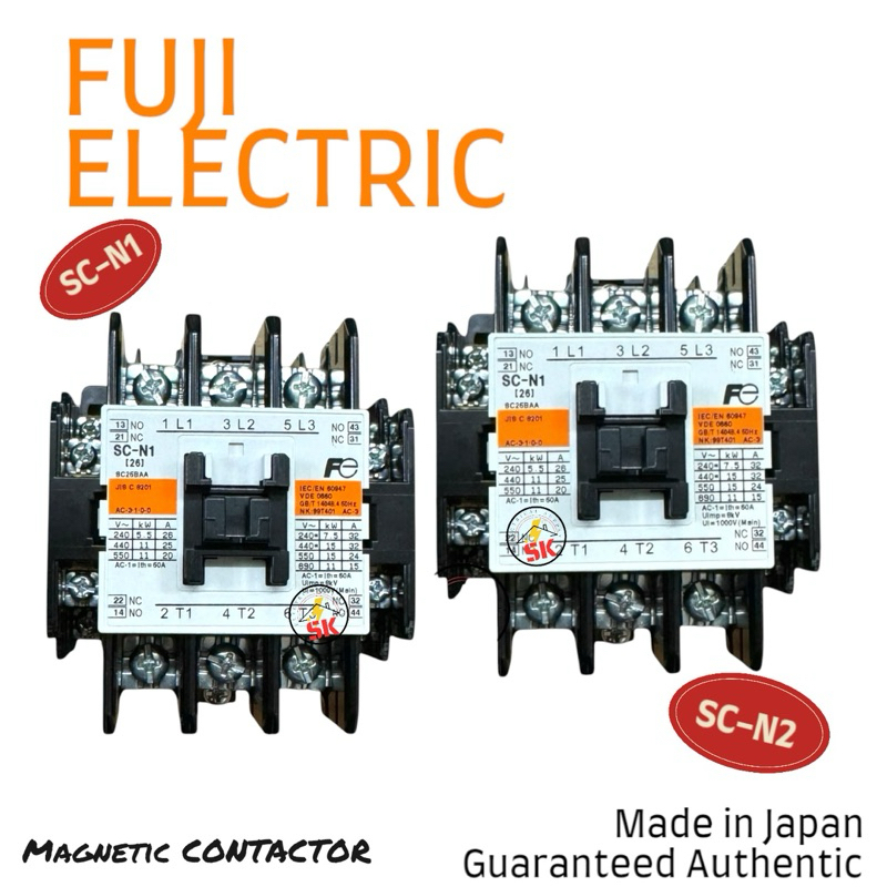 FUJI SC-N1 | SC-N2 | SC-N2S | SC-N3 Magnetic CONTACTOR | SK Electrical | Shopee Philippines