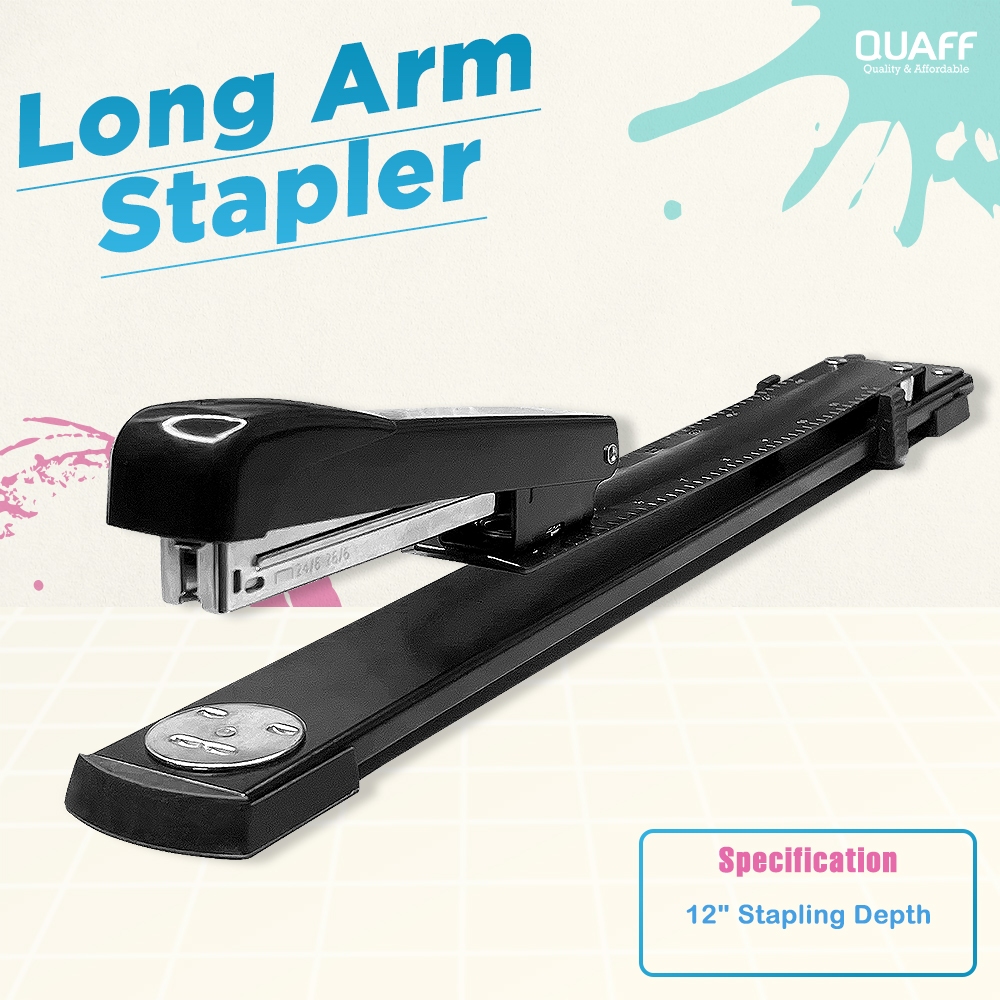 Quaff Long Arm Stapler Metal 12inches Lengthening Stapler for 24/6 ...